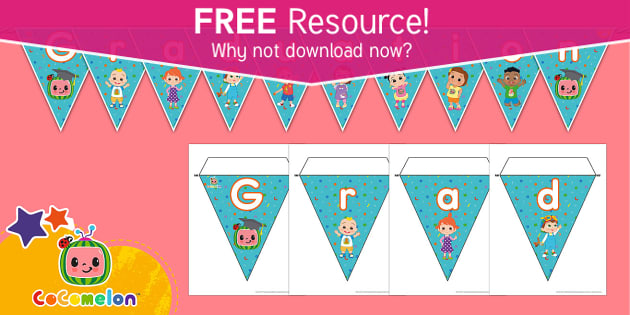 FREE Cocomelon Graduation Bunting | Twinkl Resources USA