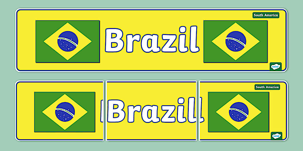 KS1 Brazil Display Banner - Geography - Countries - Twinkl