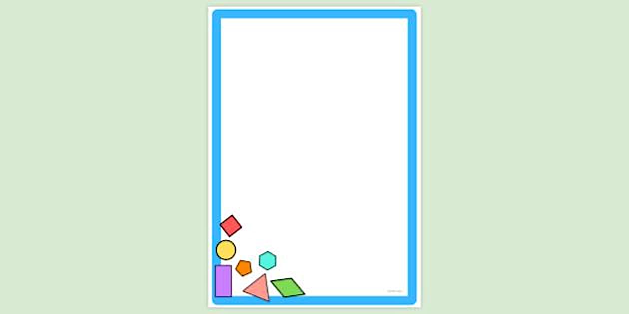 Shapes Page Border | Page Borders | Twinkl (teacher made)