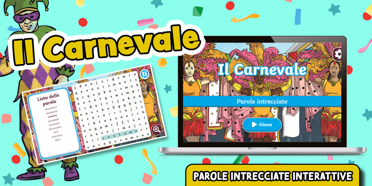Parole intrecciate interattive: Il Carnevale