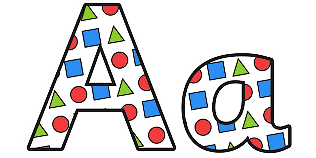 Shapes Display Lettering (teacher made) - Twinkl