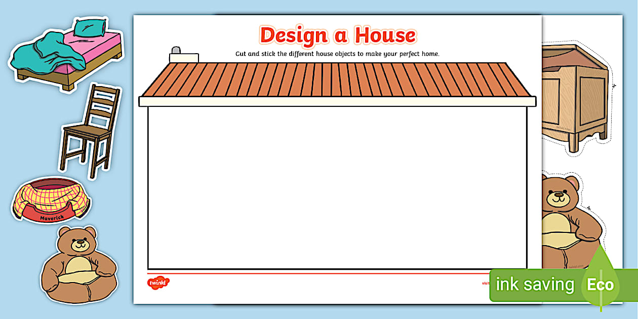 Design a House Cutting Skills Activity (teacher made)