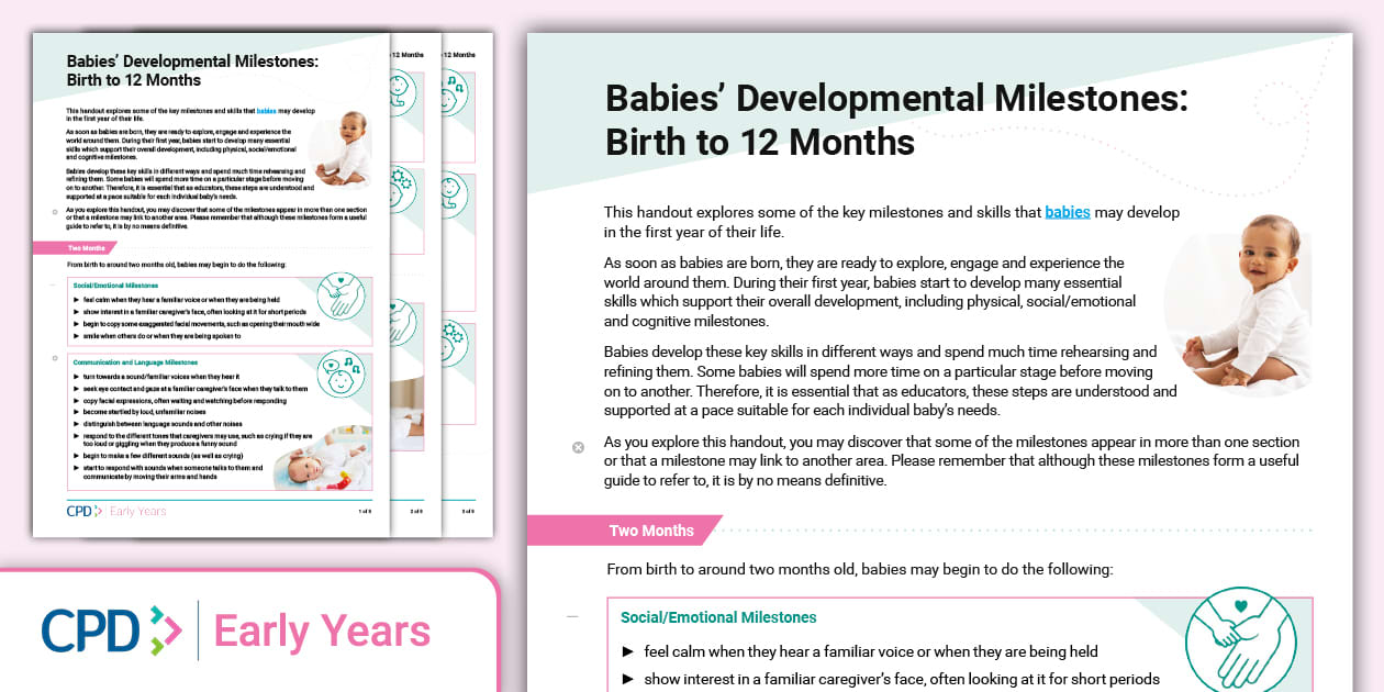 CPD: Babies' Developmental Milestones: 0-12 Months