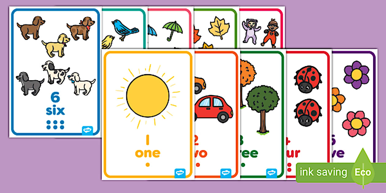 👉 Let's Count! Numbers 1-10 Display Posters - Twinkl