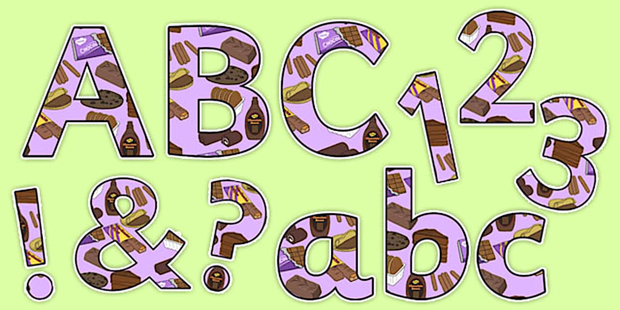 Editable Chocolate Themed Display Lettering (teacher made)