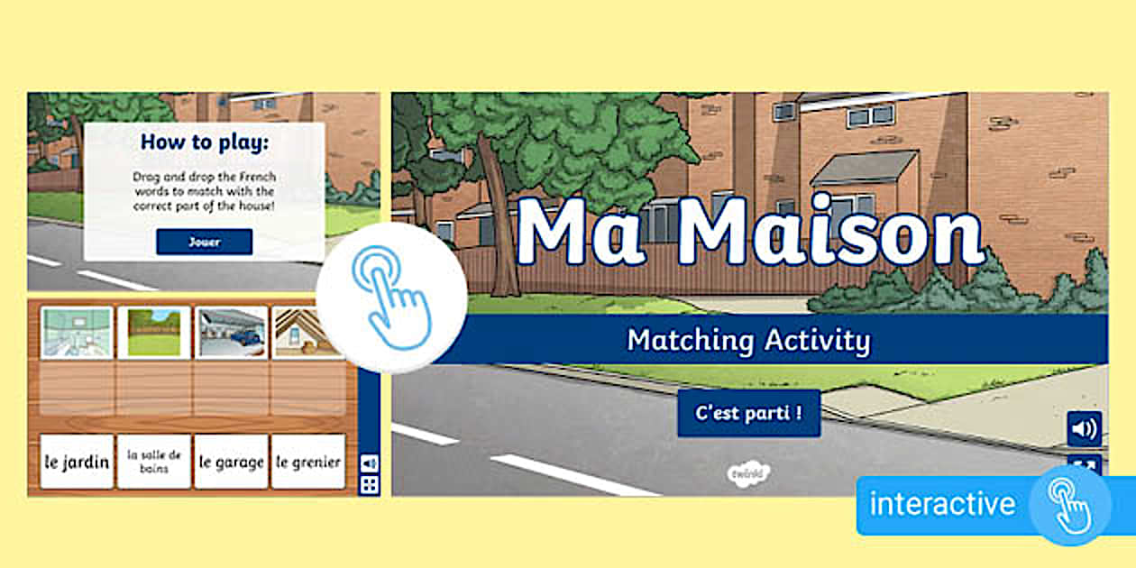 👉 Matching French Game: My House | Twinkl GO! | KS2 | French