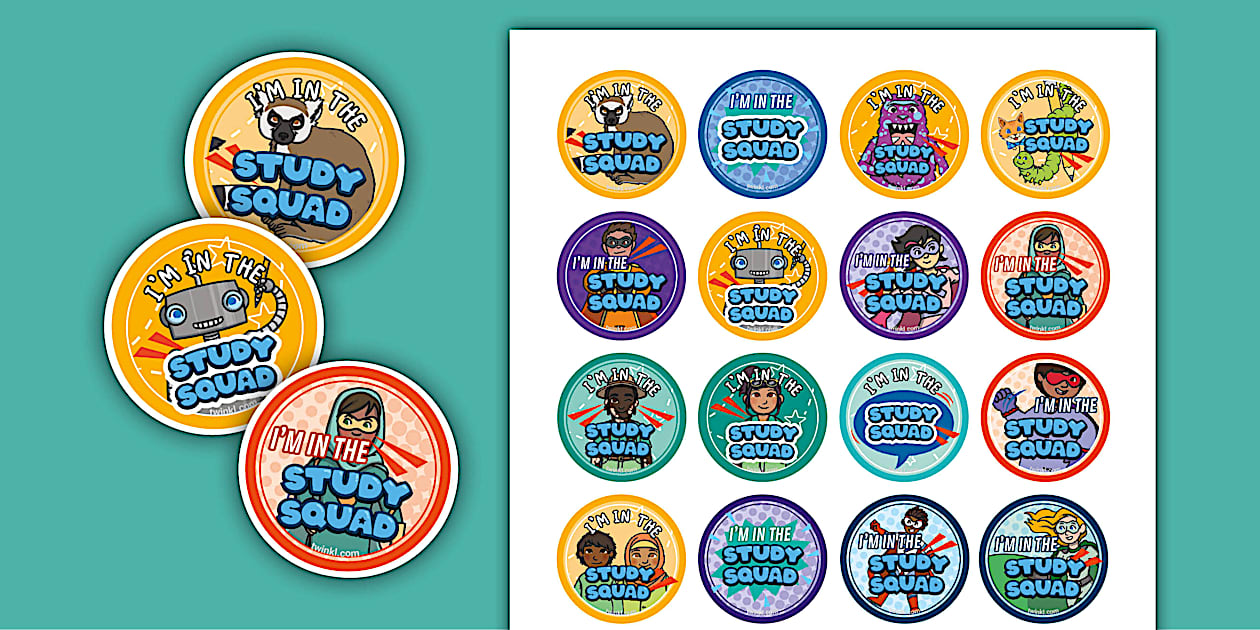 KS1 I'm In The Study Squad Stickers (teacher made) - Twinkl