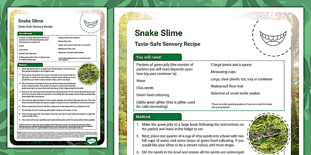 Snake Slime Recipe | Sensory Play | Babies and Toddlers