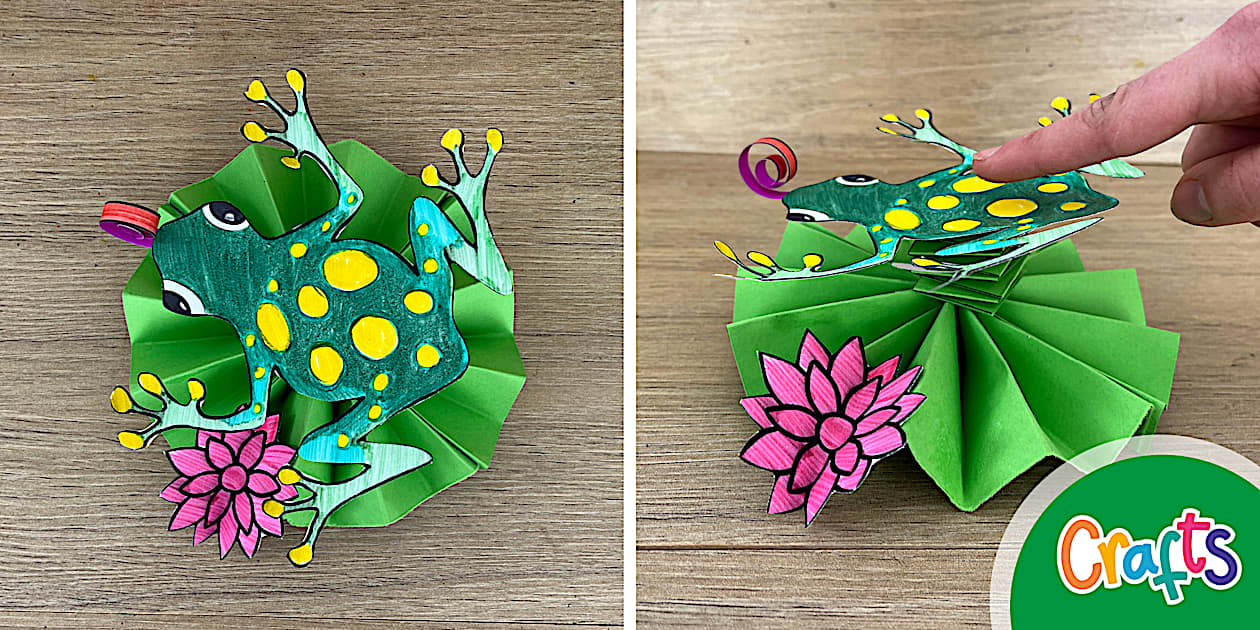 Hopping Frog Craft (teacher made) - Twinkl