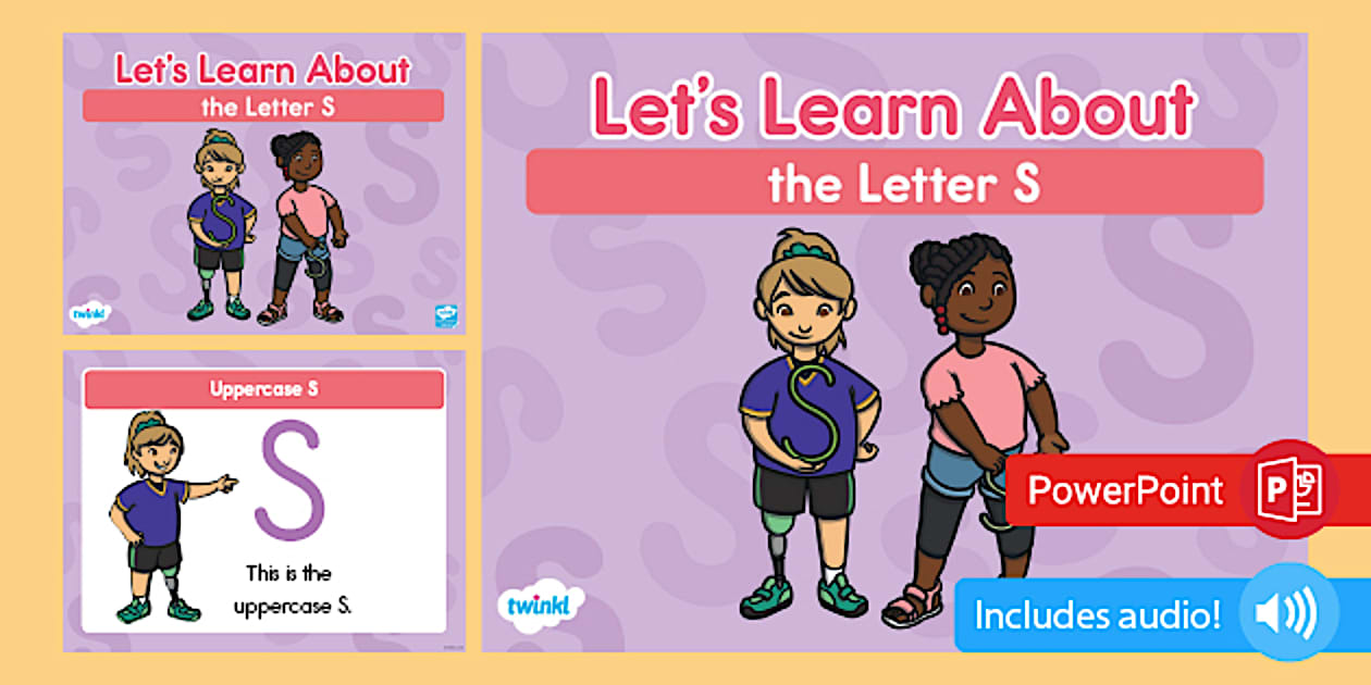 Alphabet: Let's Learn About the Letter S PowerPoint for PreK-K
