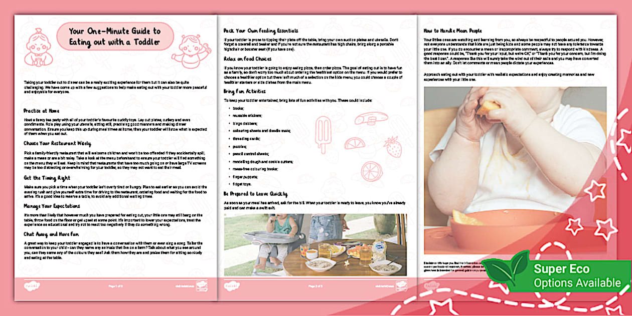 Your One Minute Guide to Eating out with a Toddler - Twinkl