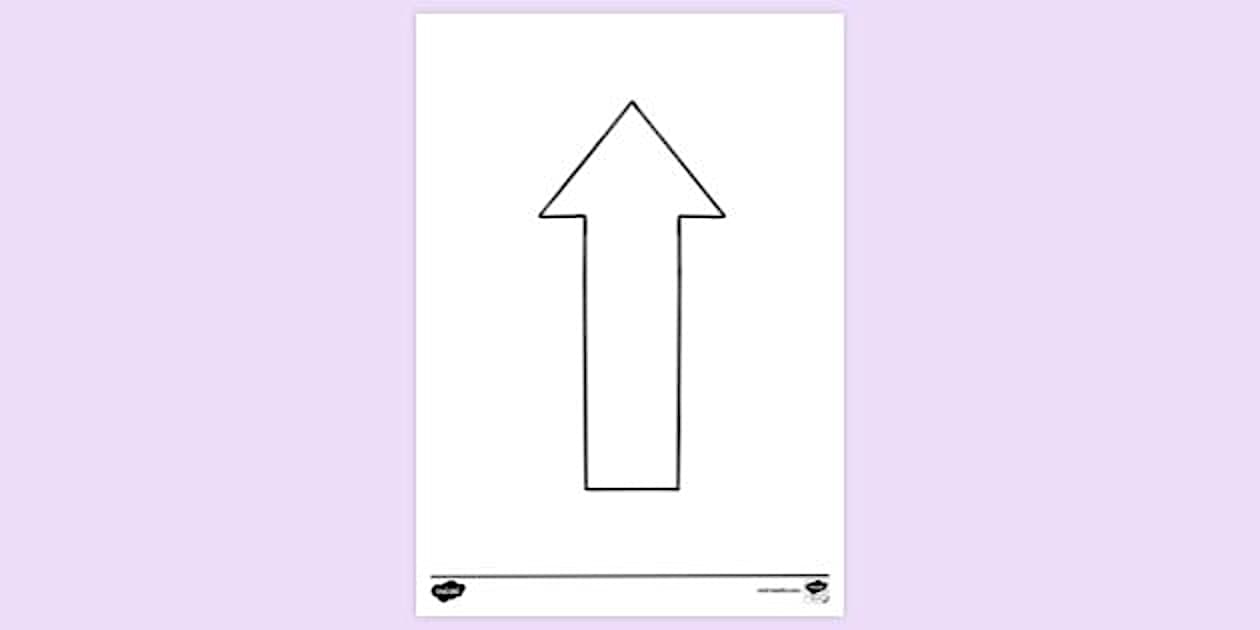 Arrow Pointing Up Colouring Sheet | Colouring Sheets
