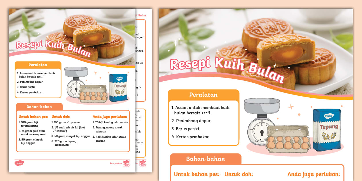 Resepi Kuih Bulan (Teacher-Made) - Twinkl
