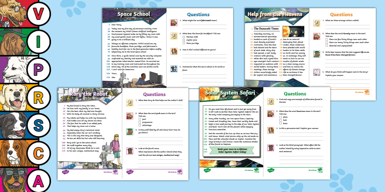 UKS2 60-Second Reads: Sci-Fi Stories Activity Pack - Twinkl