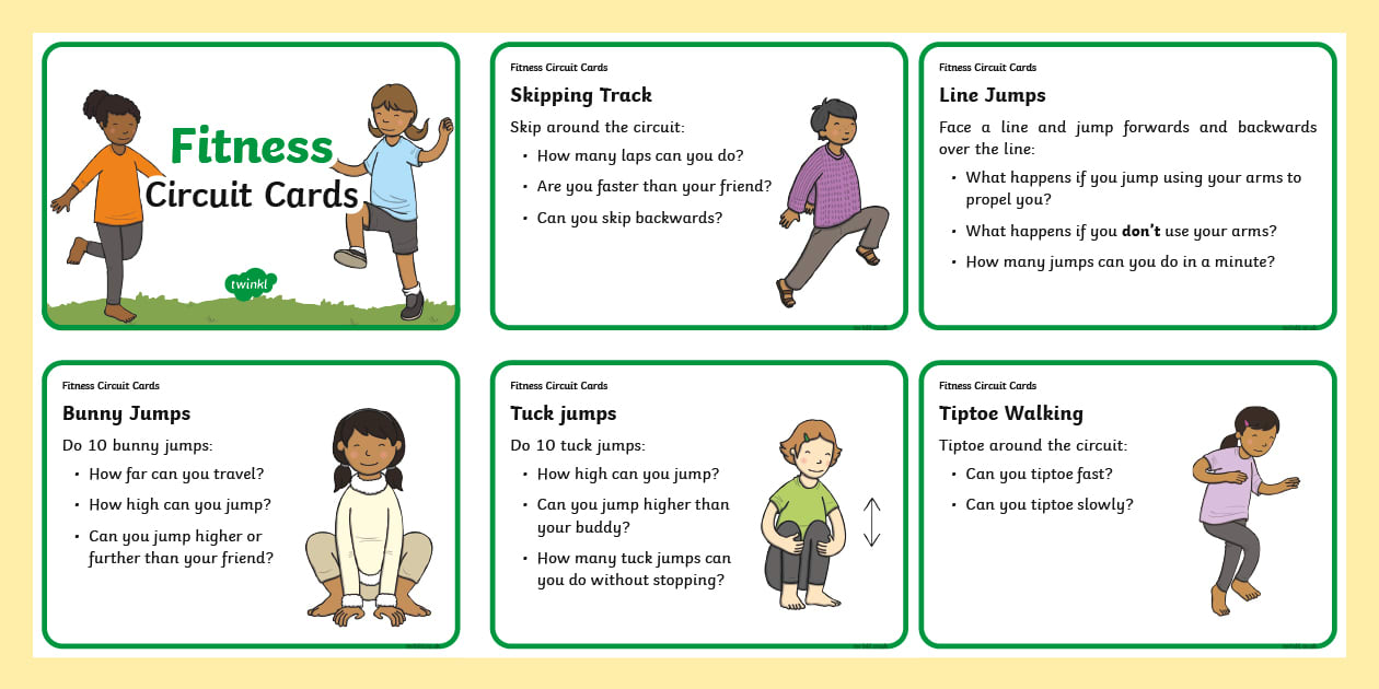 Fitness Deck of Cards | Circuit Challenge | Primary Resource