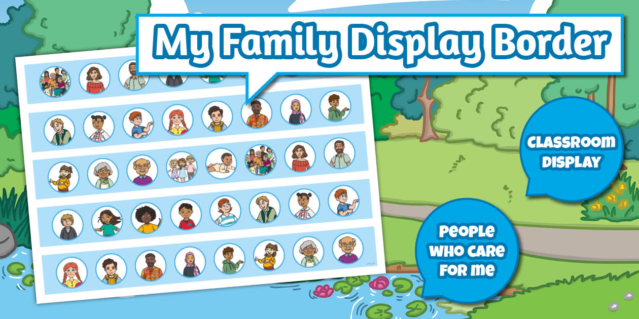Family Display Border for Australian Classrooms