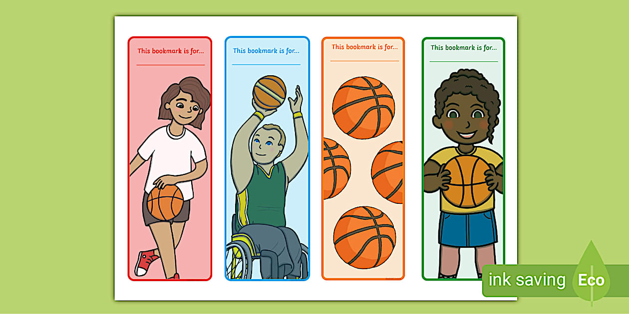 Basketball Bookmarks (Teacher-Made) - Twinkl