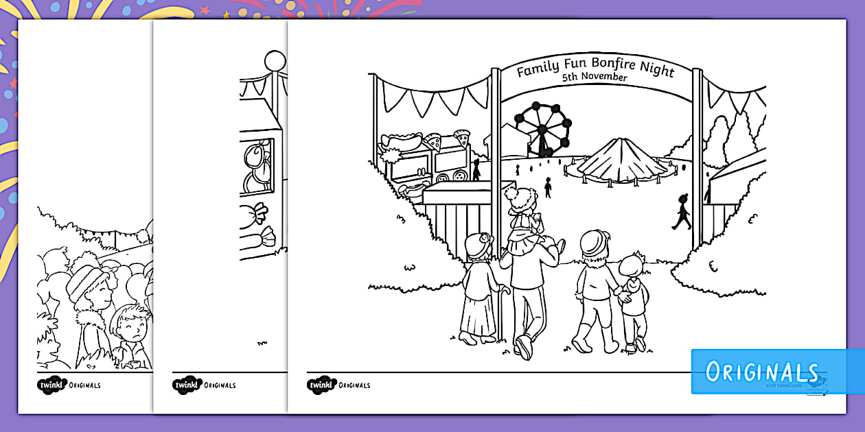 Sparks in the Sky Coloring Pages (Teacher-Made) - Twinkl