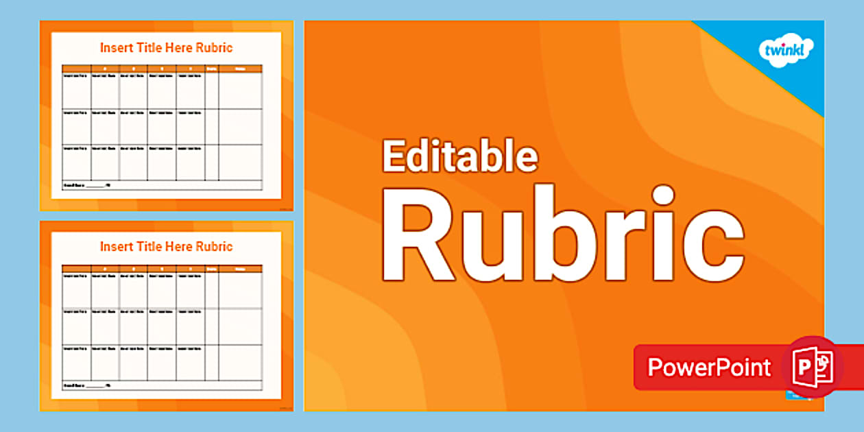 Editable PowerPoint Presentation Rubric | Grading Template