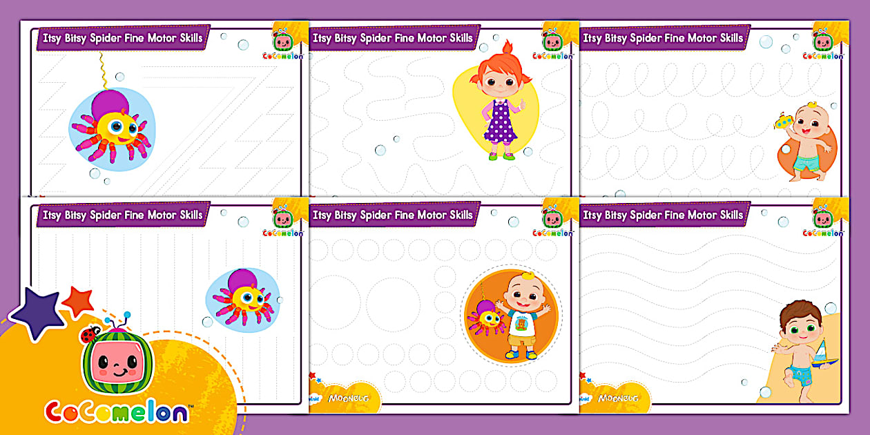 CoComelon: Itsy Bitsy Spider Fine Motor Skills Activity