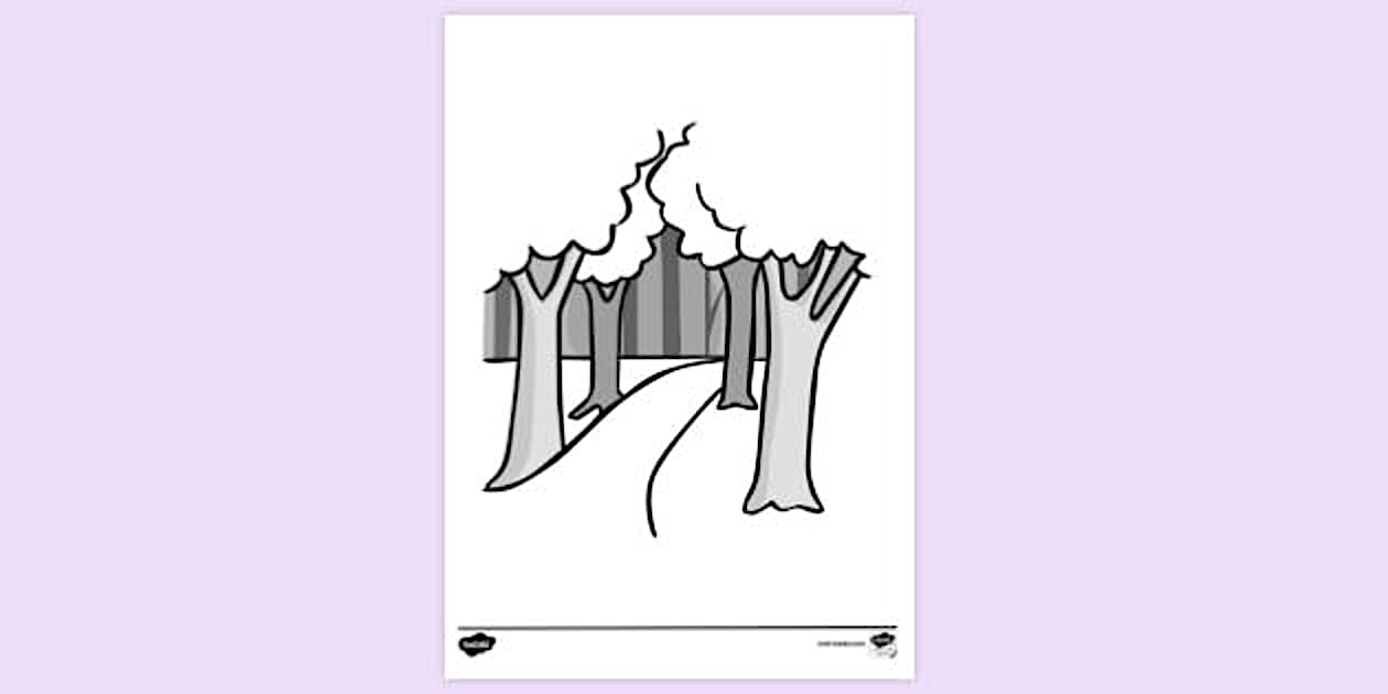 Path in Woods Colouring | Colouring Sheets (Teacher-Made)