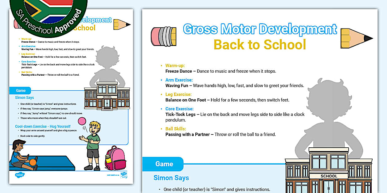 Preschool Gross Motor Development Lesson - Back to School