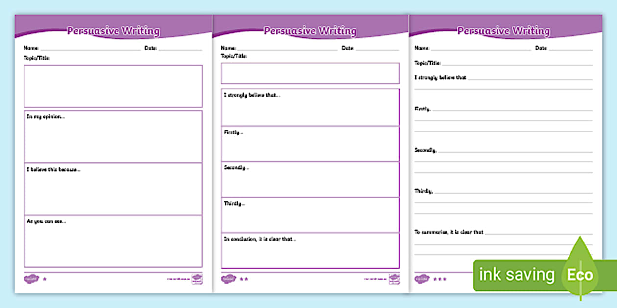 F-2 Differentiated Persuasive Writing Frames (profesor hizo)