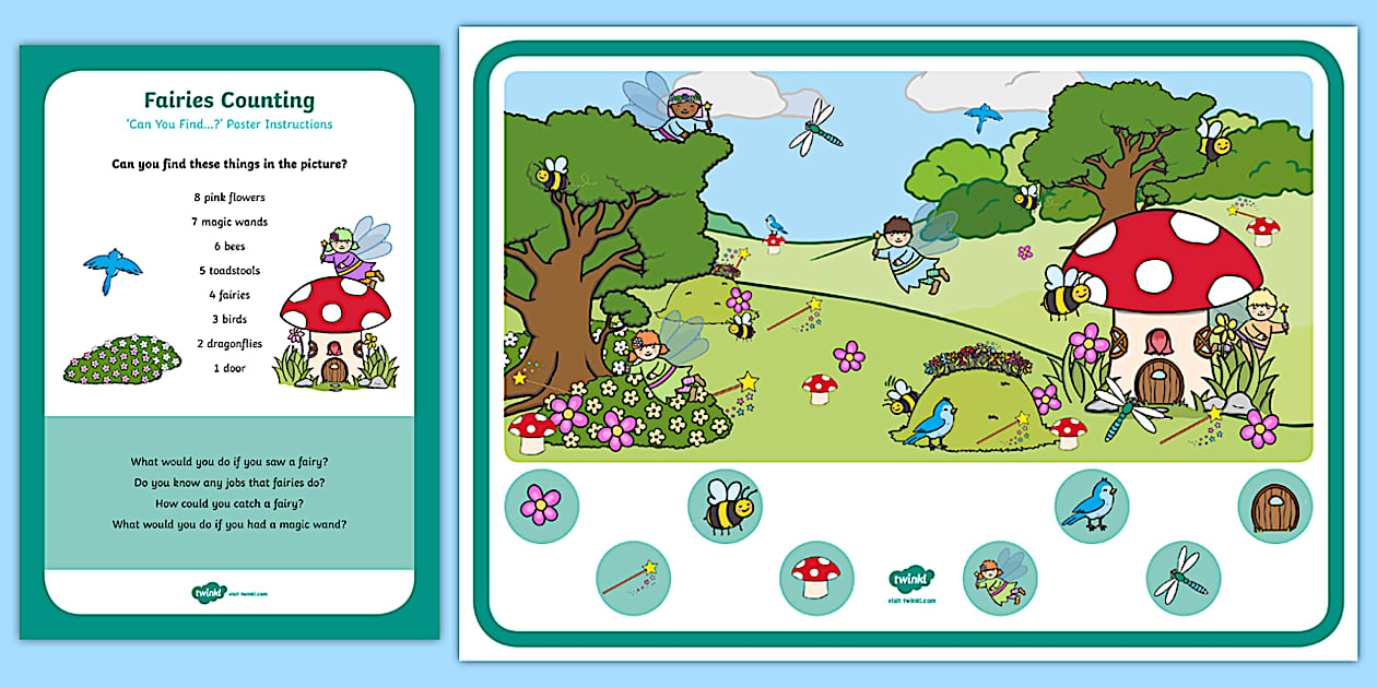 Fairies Counting Can You Find...? Poster and Prompt Card Pack