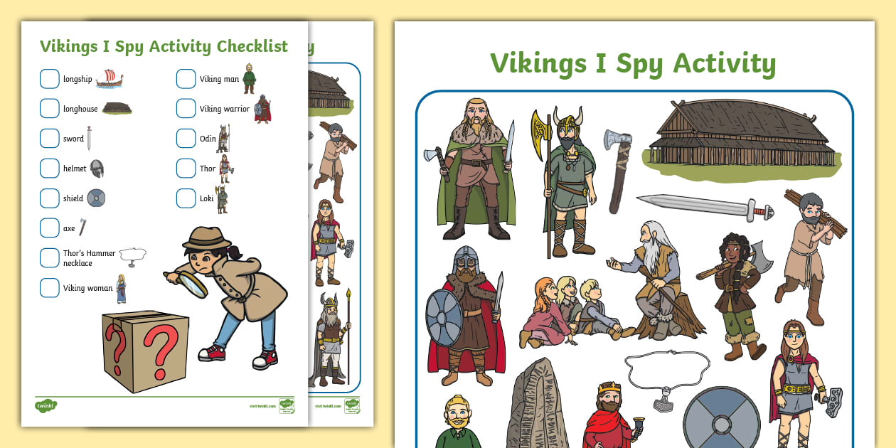 Vikings I Spy Activity (teacher made) - Twinkl