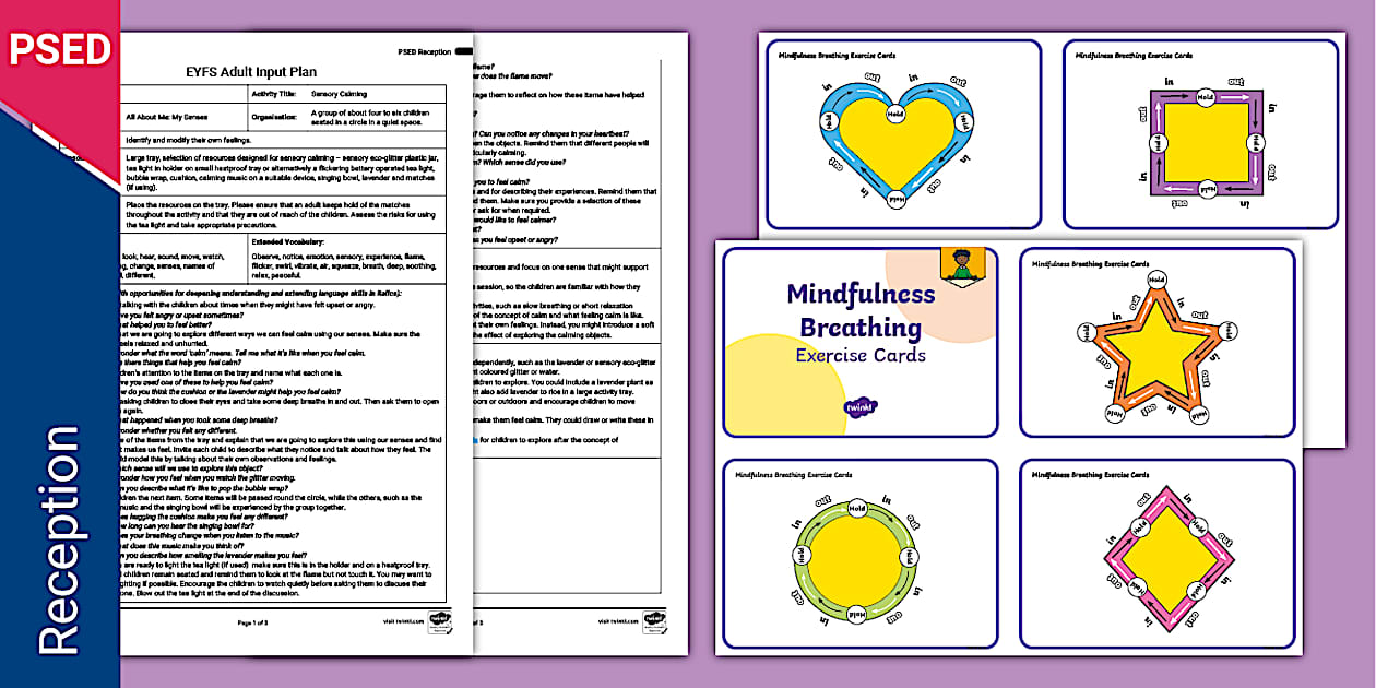 Kindergarten Sensory Calming Adult Input Plan and Resource Pack