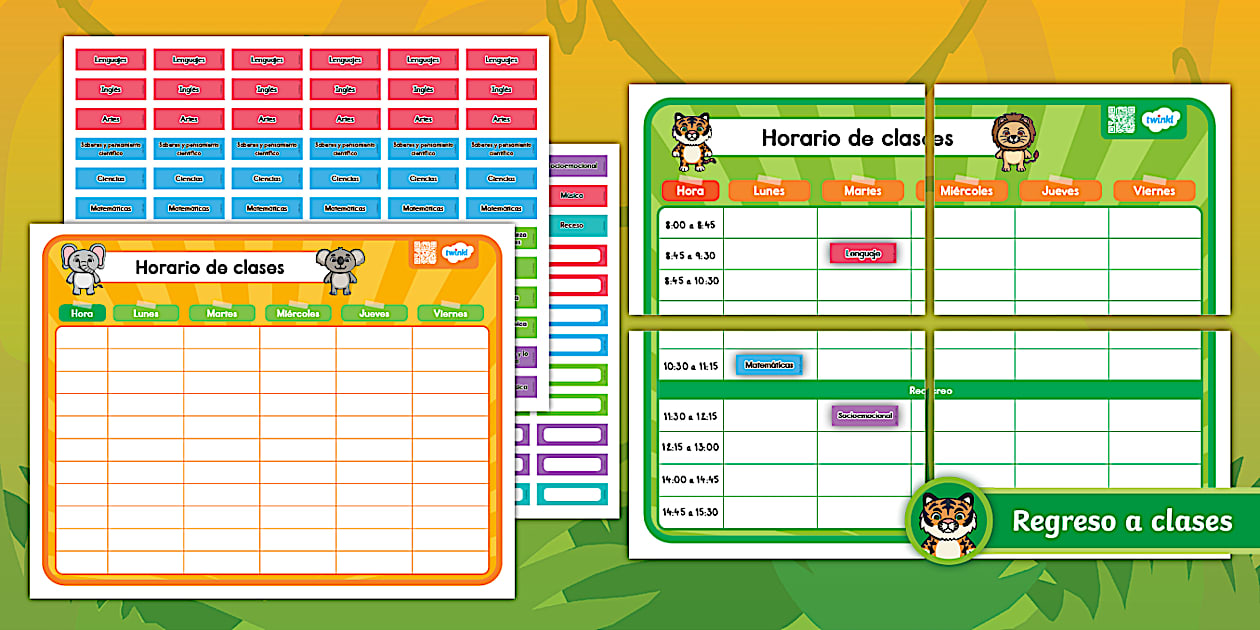 horario de clases para imprimir