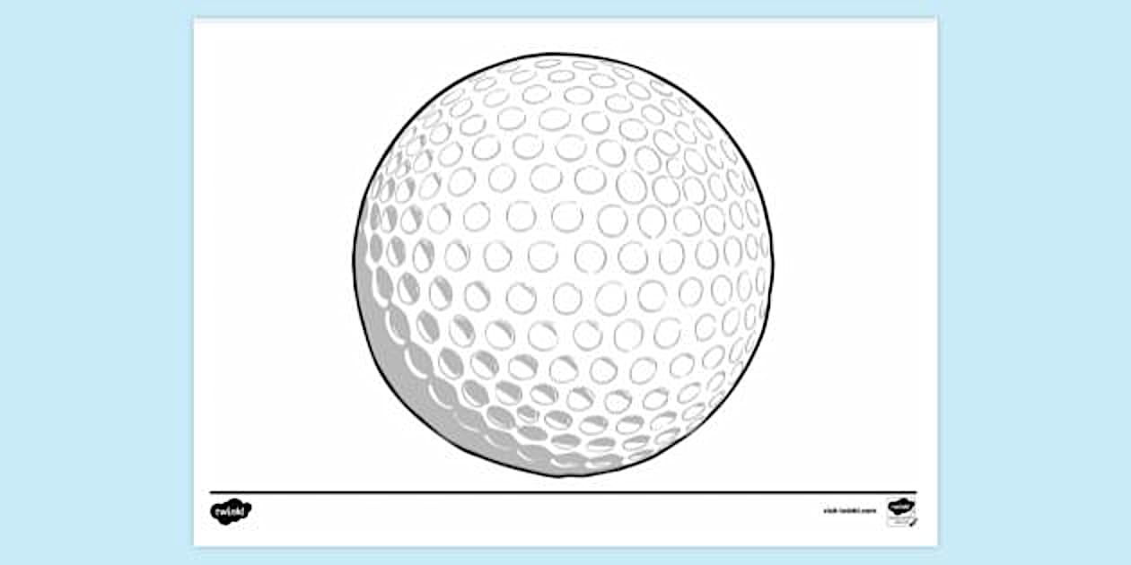 Golf Ball Colouring | Colouring Sheets (teacher made)