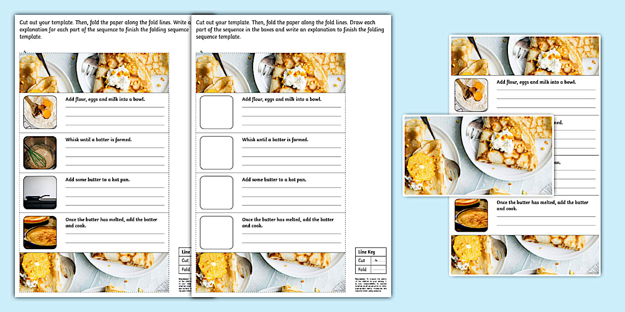 Making Crepes Folding Sequencing Template (teacher made)