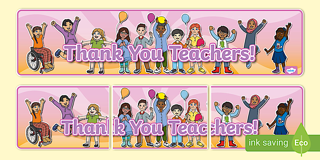 Thank You Teachers! Display Banner, Thank You Teachers