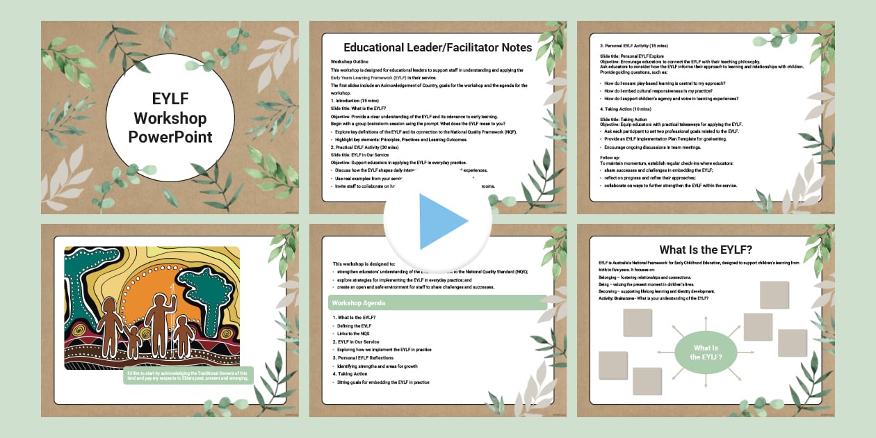 FREE! - EYLF Workshop Powerpoint (teacher made) - Twinkl