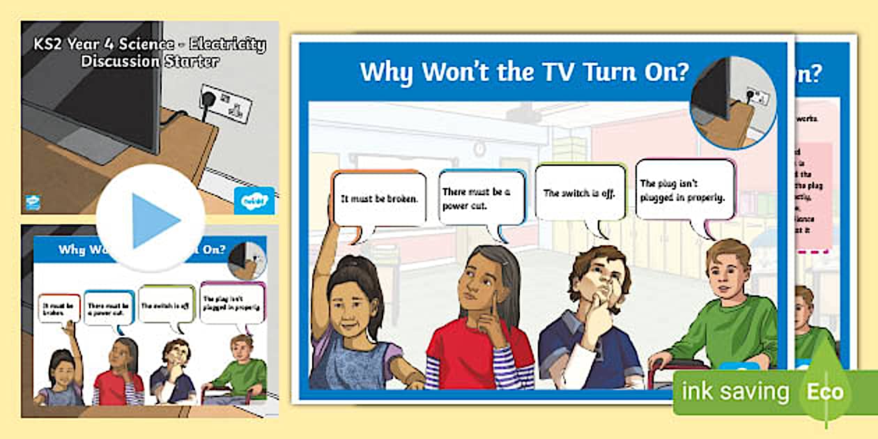 KS2 Year 4 Electricity Science Discussion Starter - Twinkl