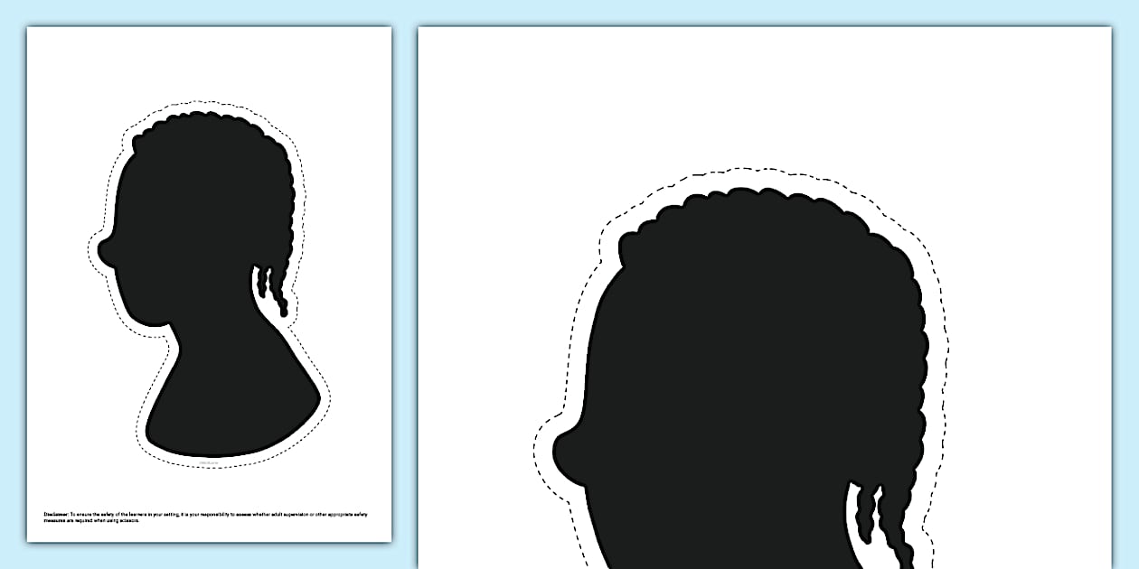 Face Silhouette Cut Out (teacher made) - Twinkl