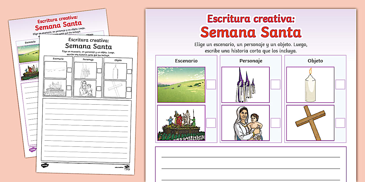 Ficha de actividad: Escritura creativa - Semana Santa