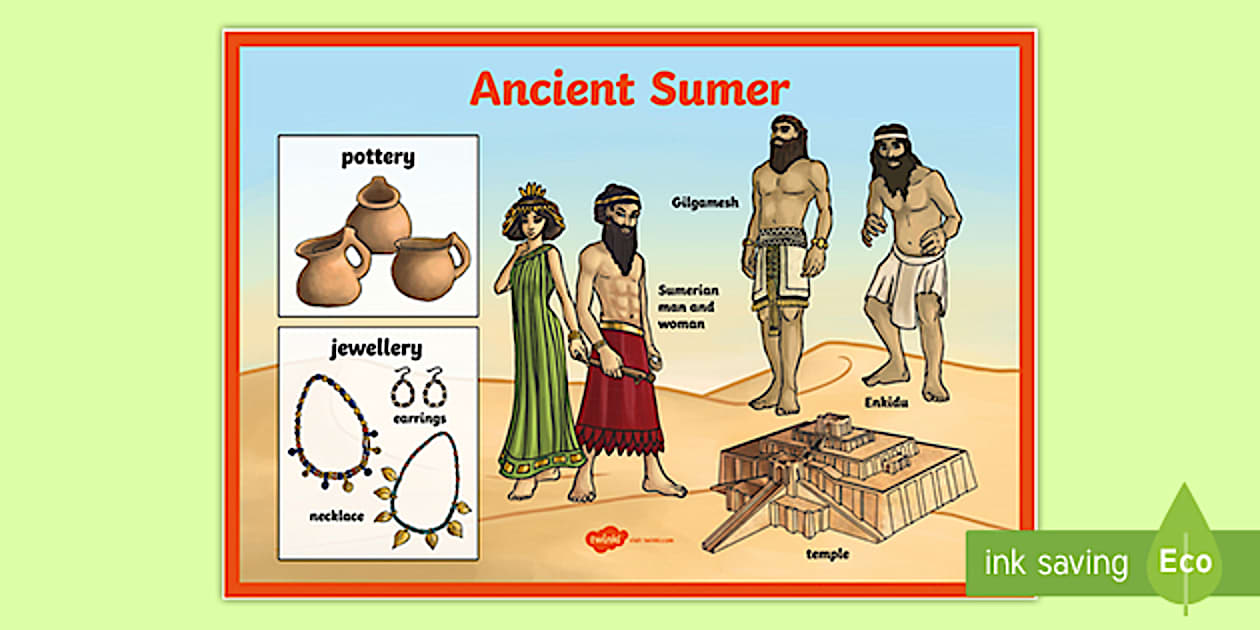 Cursive Ancient Sumer Large Display Poster (teacher made)