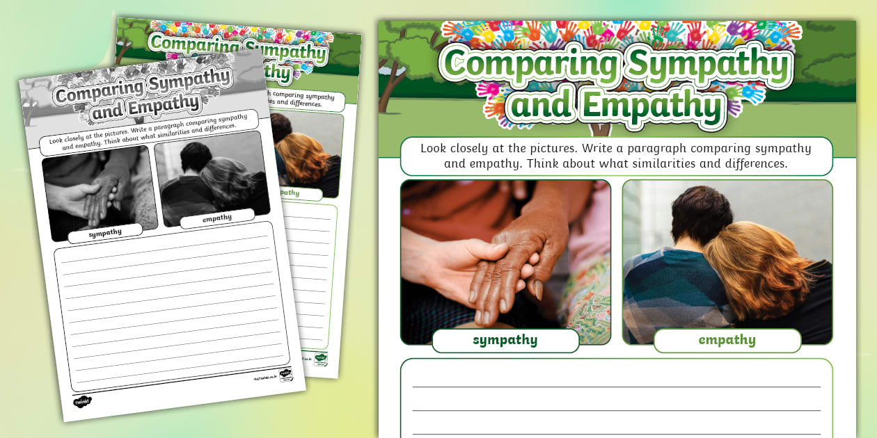 Compare Sympathy and Empathy Worksheet (Lehrer gemacht)