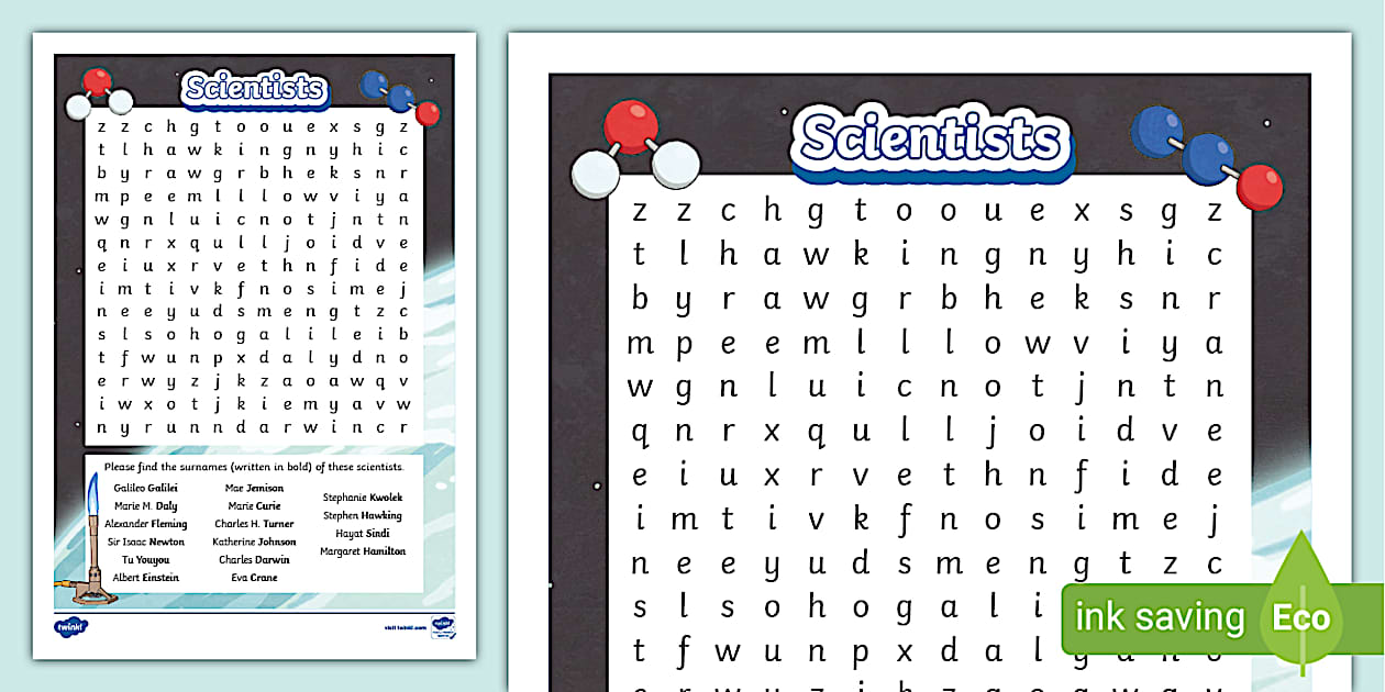 Scientists Word Search (teacher made) - Twinkl