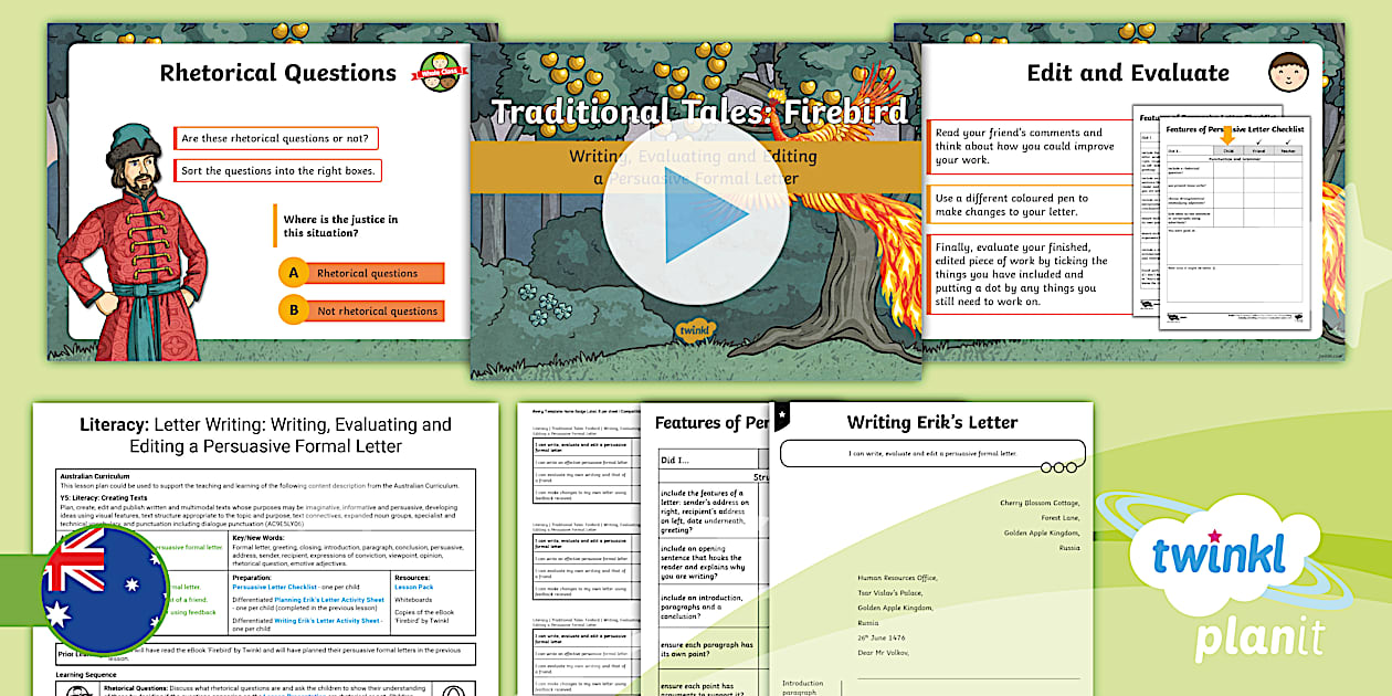 Year 5 Firebird: Letter Writing (3) Lesson (Teacher-Made)