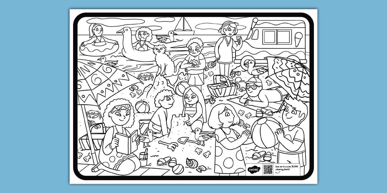 Busy Summer Colouring Challenge (teacher made) - Twinkl