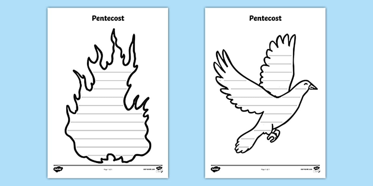 Pentecost Shaped Writing Frame | Twinkl - Twinkl
