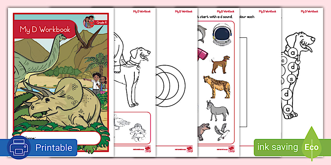 Gr. R Phonics Workbook Letter D (teacher made) - Twinkl