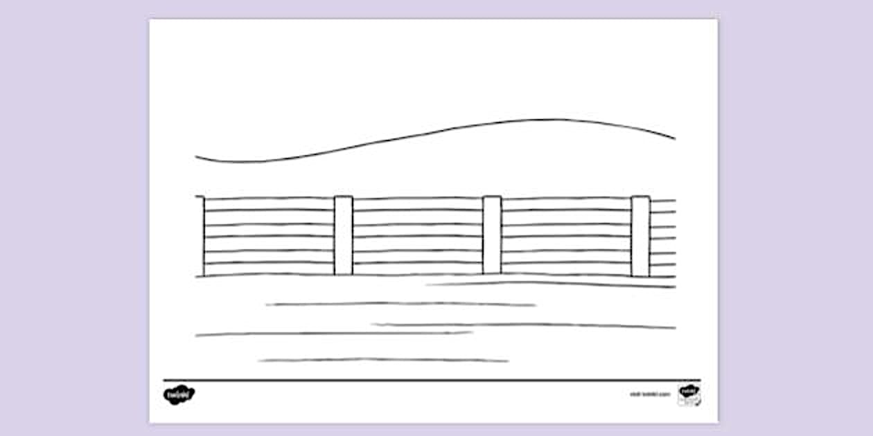 Fence Colouring | Colouring Sheets (teacher made) - Twinkl