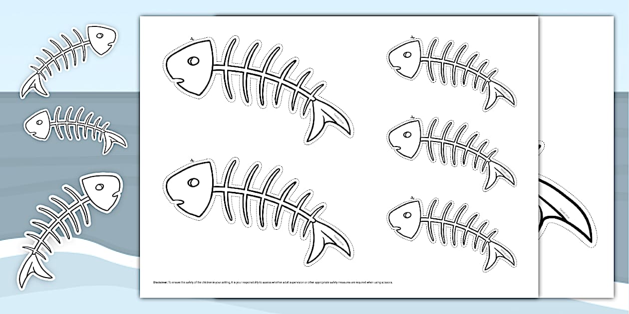 Fish Bone Display Cut-Outs (teacher made) - Twinkl