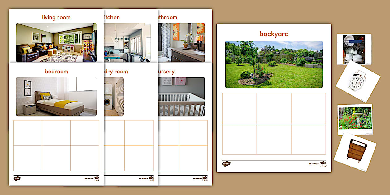 At Home Dramatic Play Photo Sorting Activity Mats - Twinkl