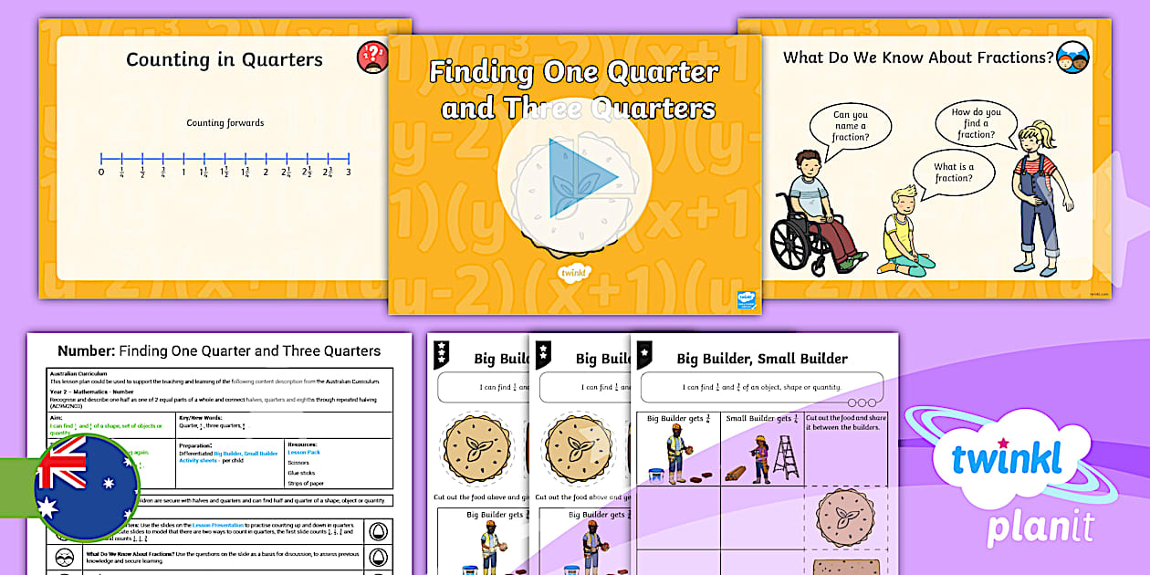 Year 2 Number: Find and Name Fractions Lesson (teacher made)