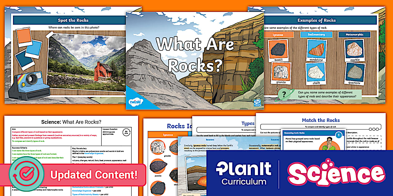 Types of Rocks for Kids | Worksheets & Lesson Pack | Year 3